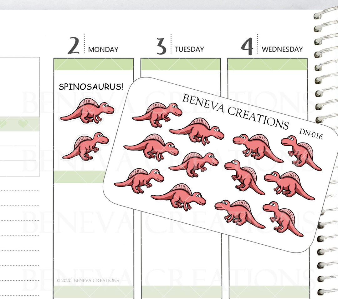 Spinosaurus Stickers- Dinosaur Stickers - Jurassic Stickers- Dino ...