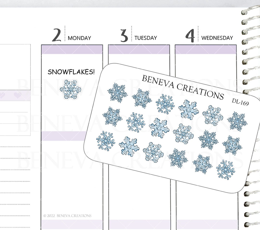 Snowflake Stickers - Snow Stickers -winter Stickers -christmas Stickers ...