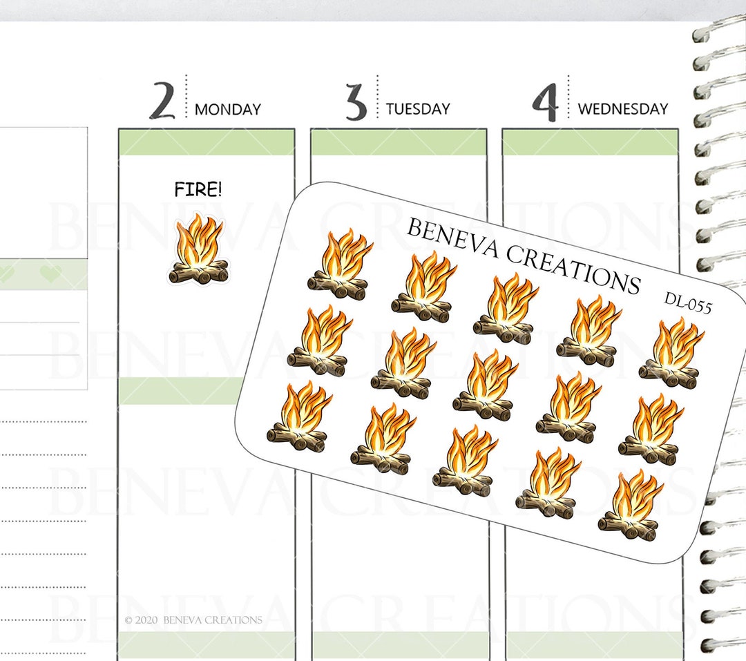 Fire Stickers-fire Pit Stickers-camping Stickers-camp Fire Stickers ...
