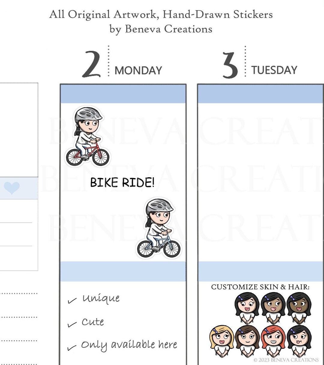 Bike Stickers -cycling Stickers-bikes -exercise Bike Stickers-fitness ...