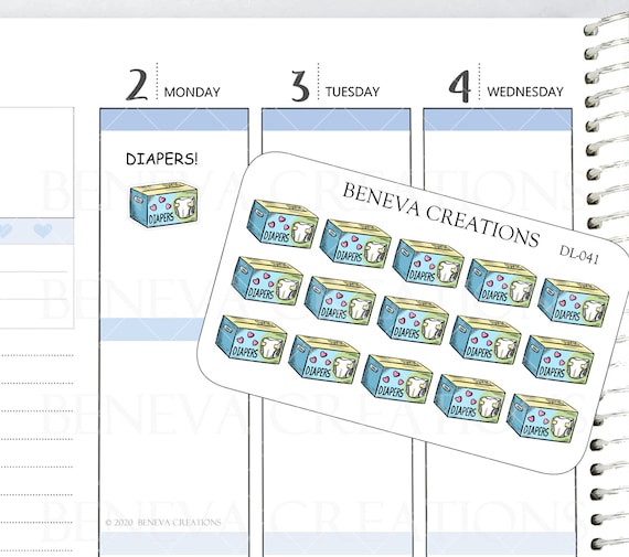 Diaper Stickers diaper Box Stickers Baby Stickers-baby | Etsy