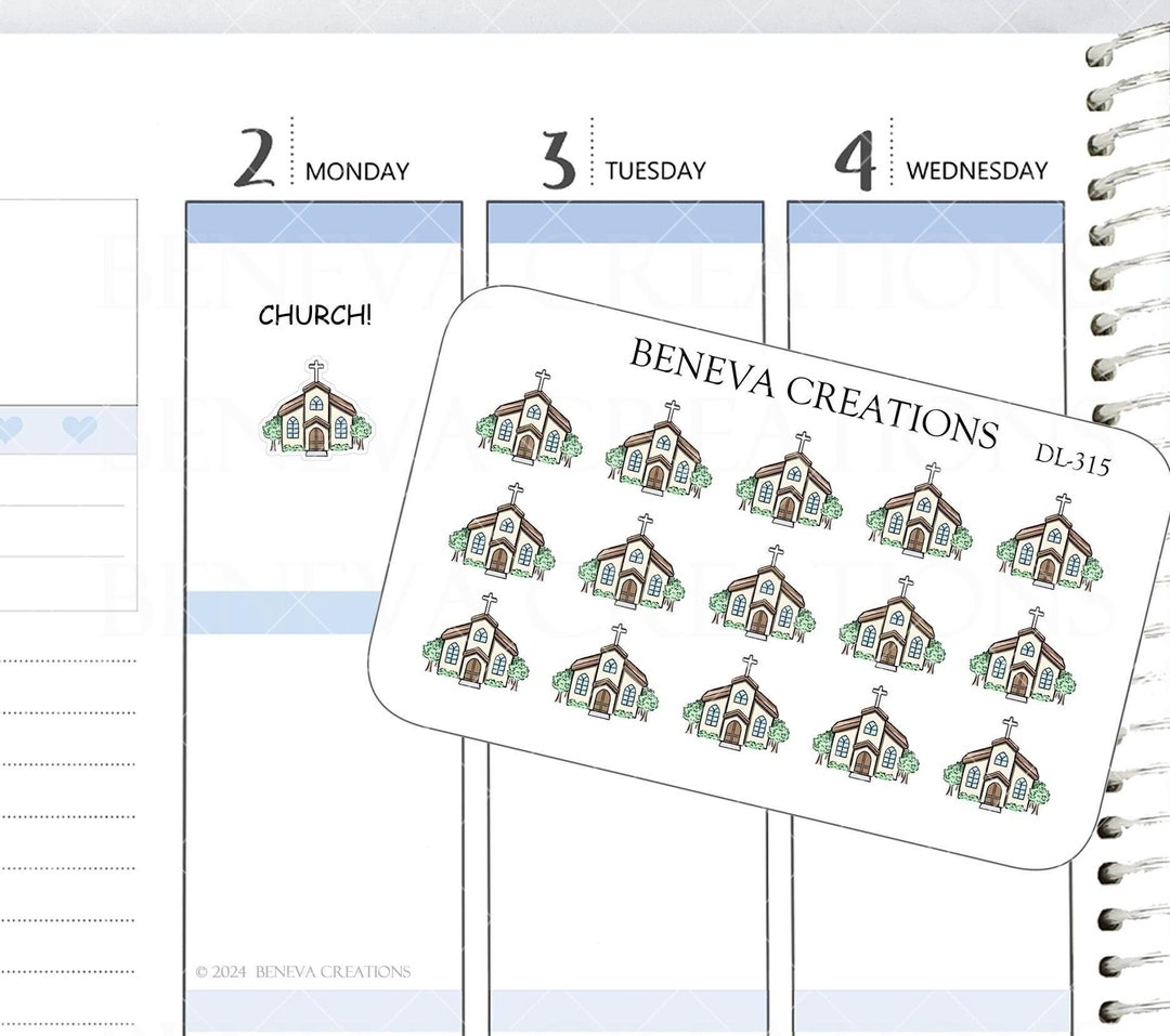 Church Stickers- Church Planner Stickers -religious Stickers- Religion ...