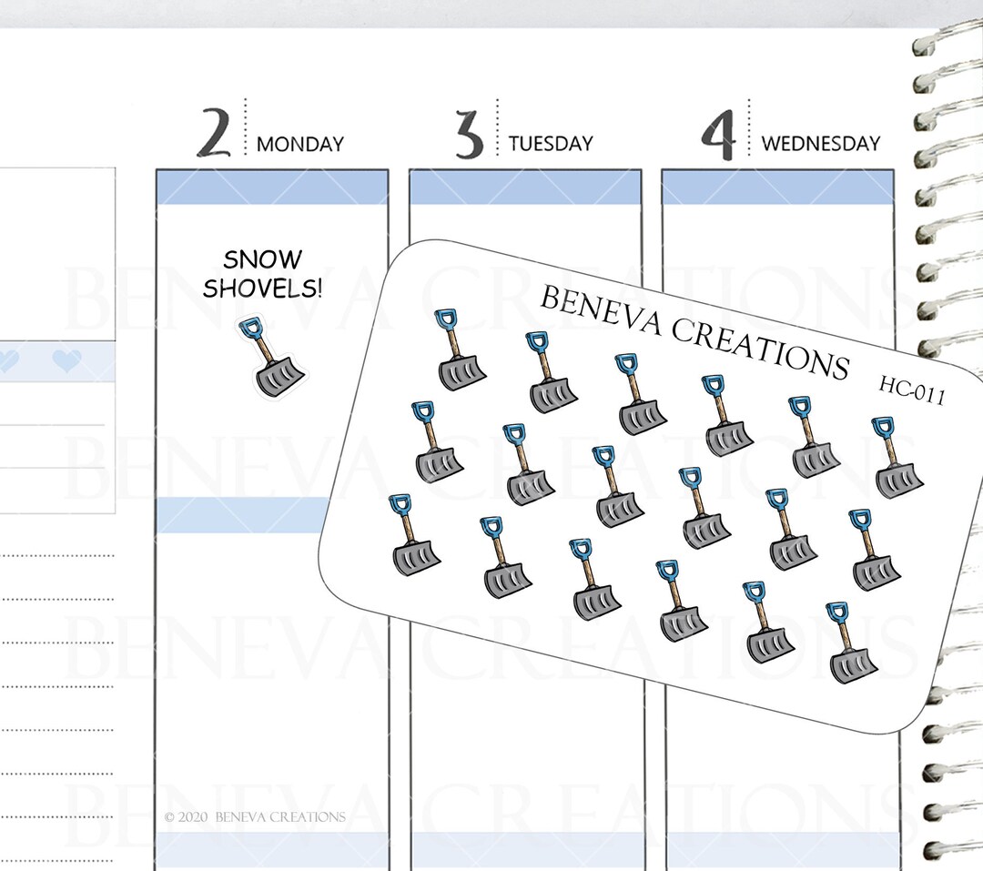 Snow Shovel Stickers- Shovel Stickers - Snow Removal Stickers -winter ...