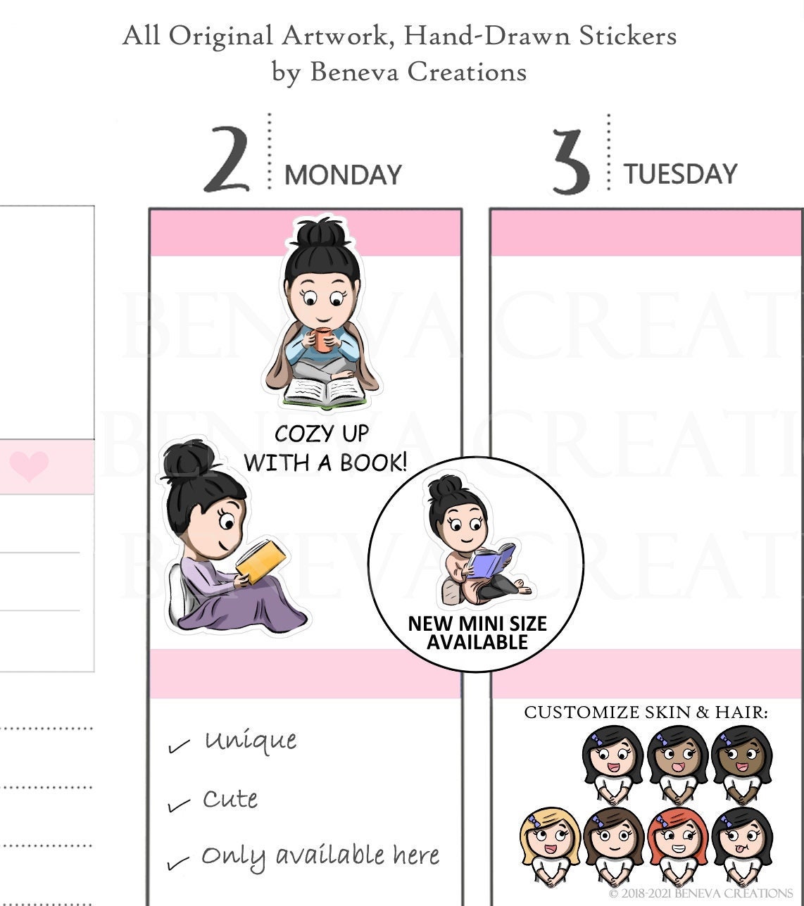 Reading Stickers Book Stickers Book Reading Stickers Cozy | Etsy