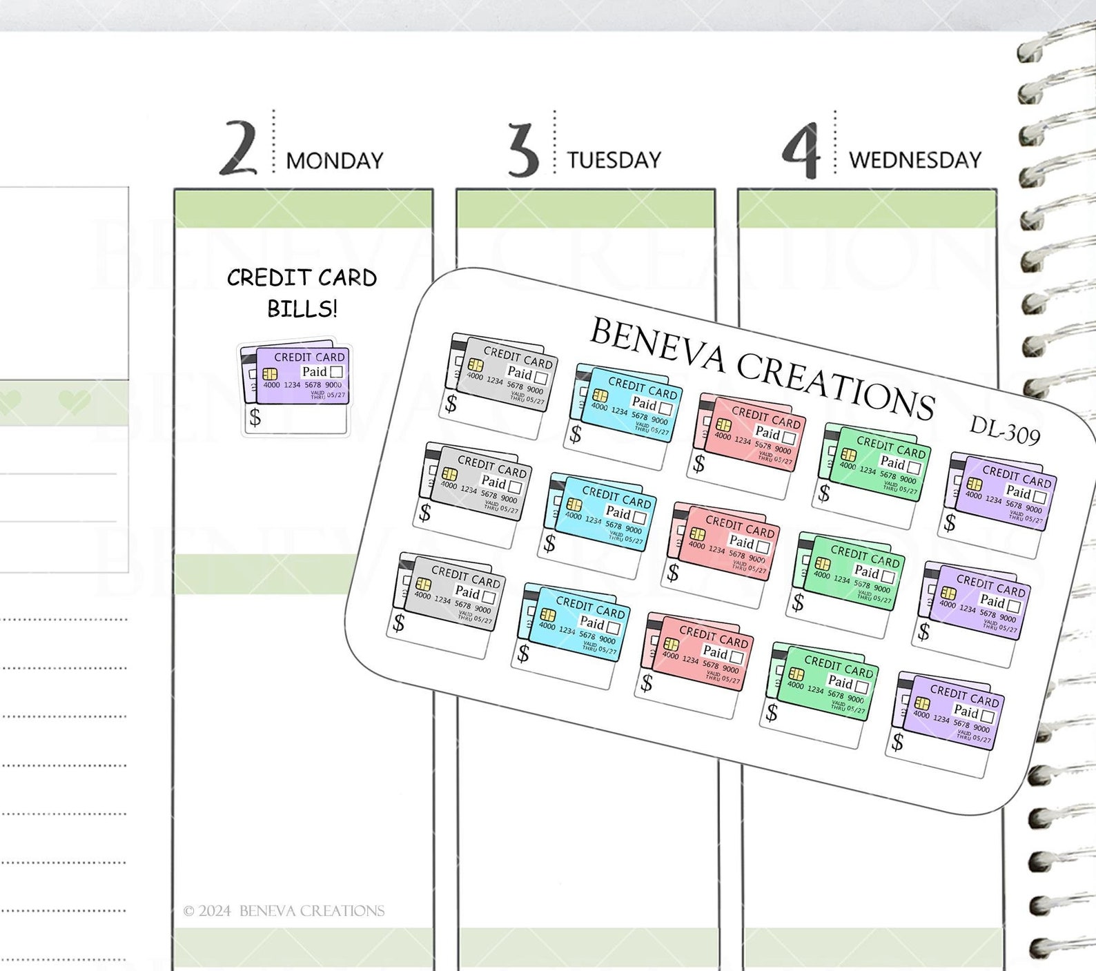 Credit Card Stickers-credit Card Payment Stickers-credit Card Bill ...