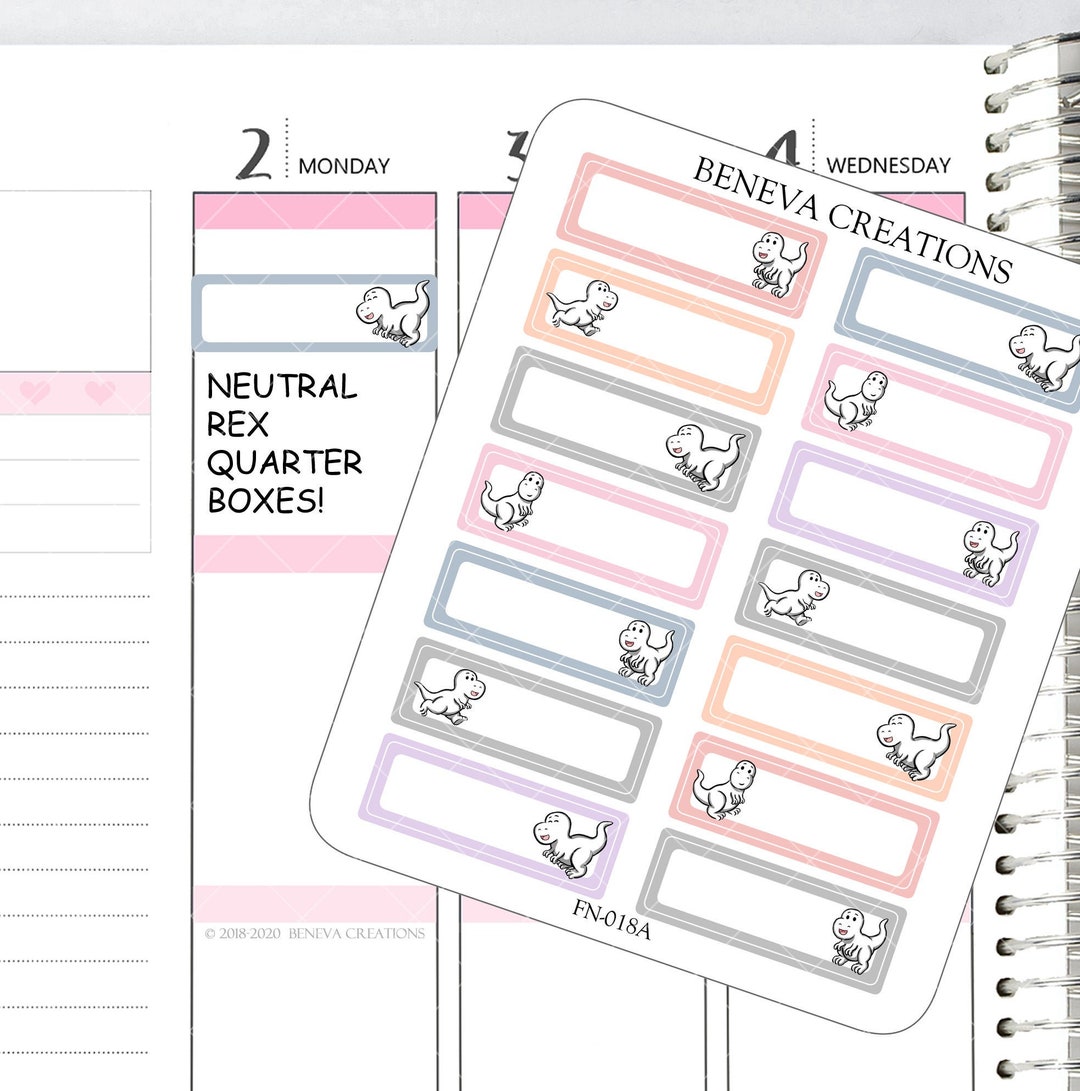 Neutral Rex Quarter Boxes- Neutral Boxes- Quarter Box Stickers ...