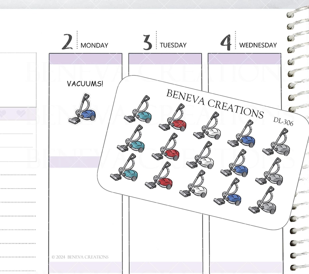 Vacuum Stickers -cleaning Stickers- House Cleaning Stickers- to Do List ...