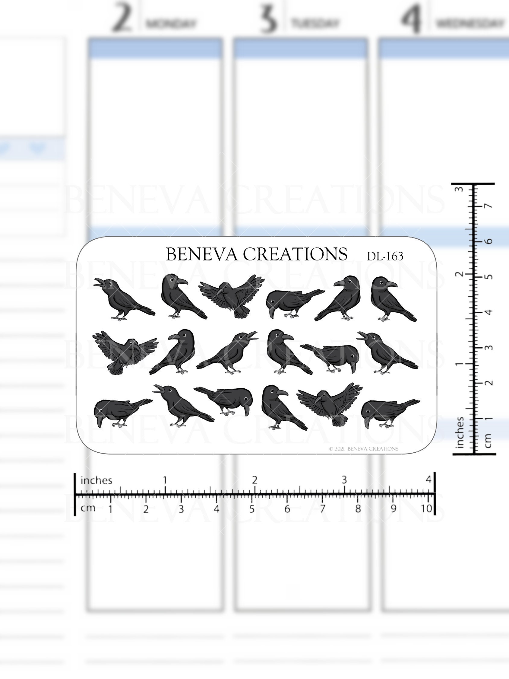 Crow Stickers -raven Stickers -black Bird Stickers- Black Crow Stickers ...