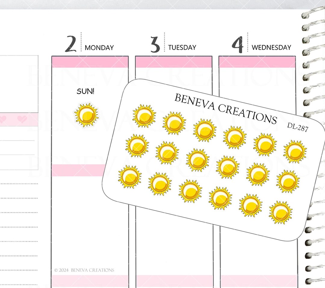 Sun Stickers - Sunshine Stickers -weather Stickers -sunny Stickers ...