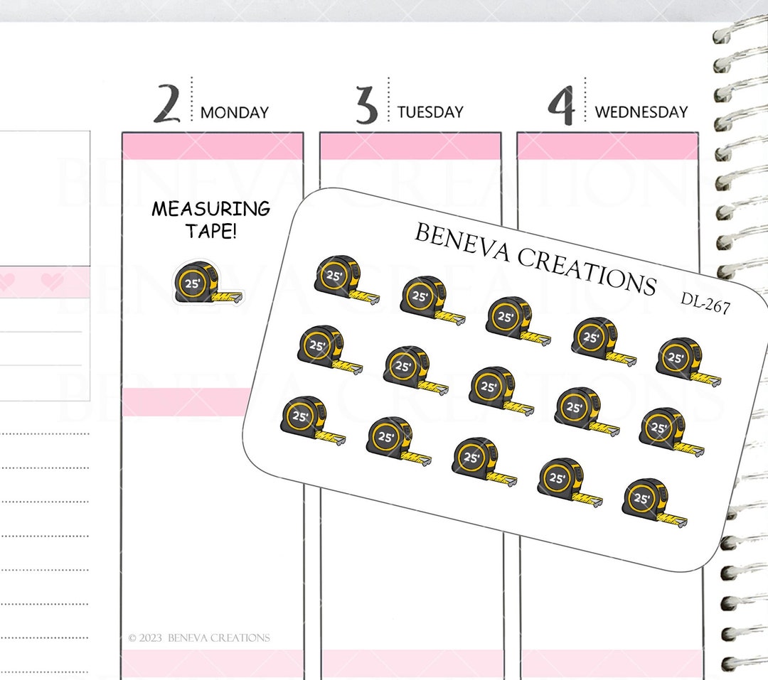 Measuring Tape Stickers-tool Stickers- Home Repair Stickers- Measure ...