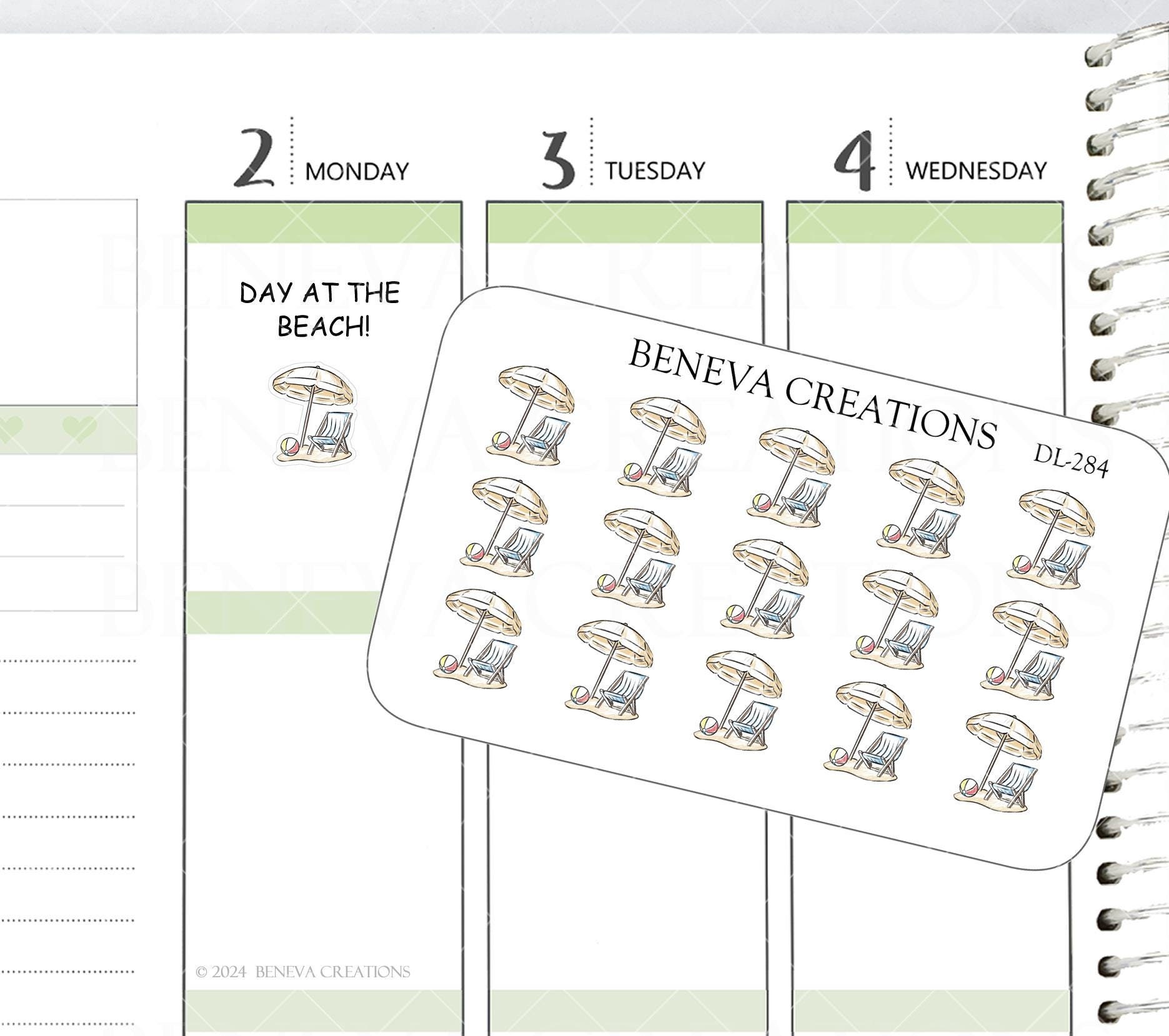 Beach Day Stickers- Beach Stickers-summer Stickers-vacation Stickers ...