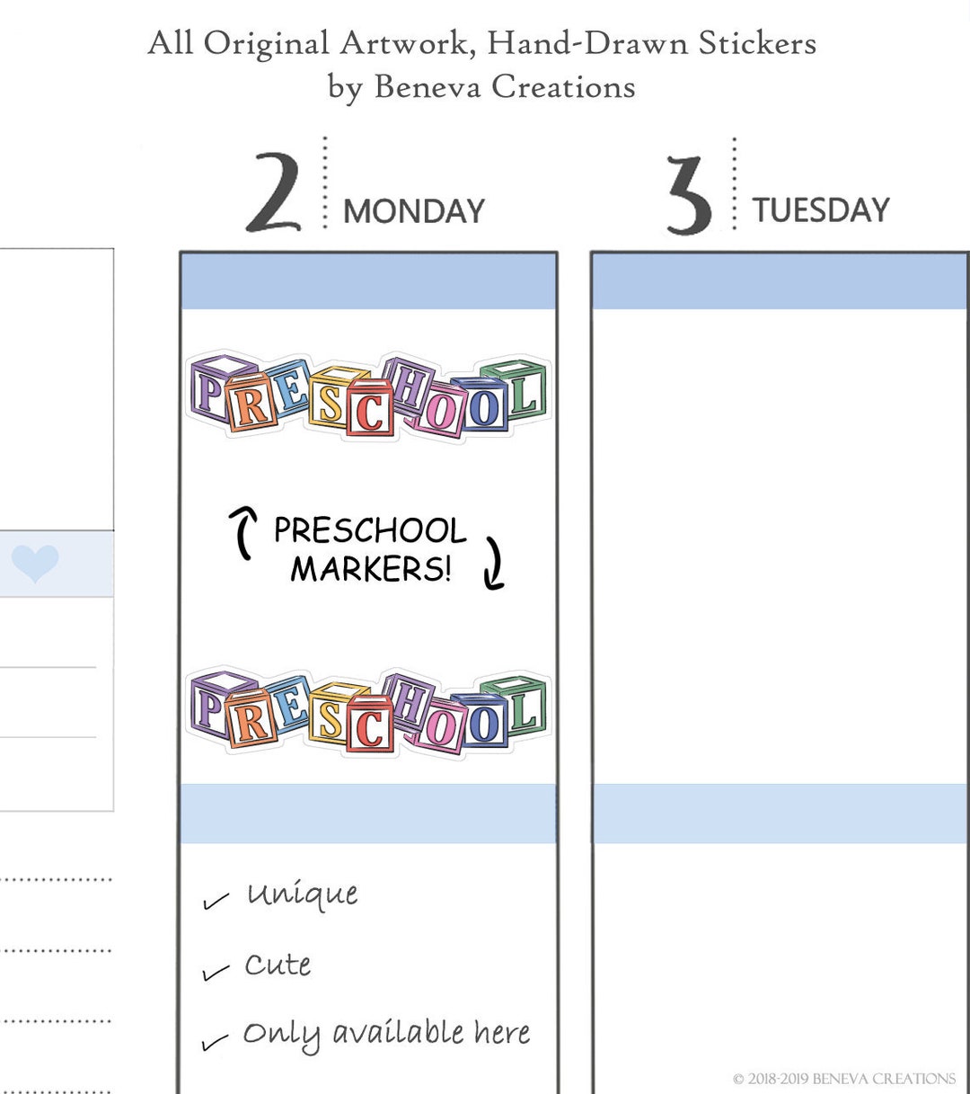 Preschool Stickers-school Stickers-block Stickers-functional Stickers ...