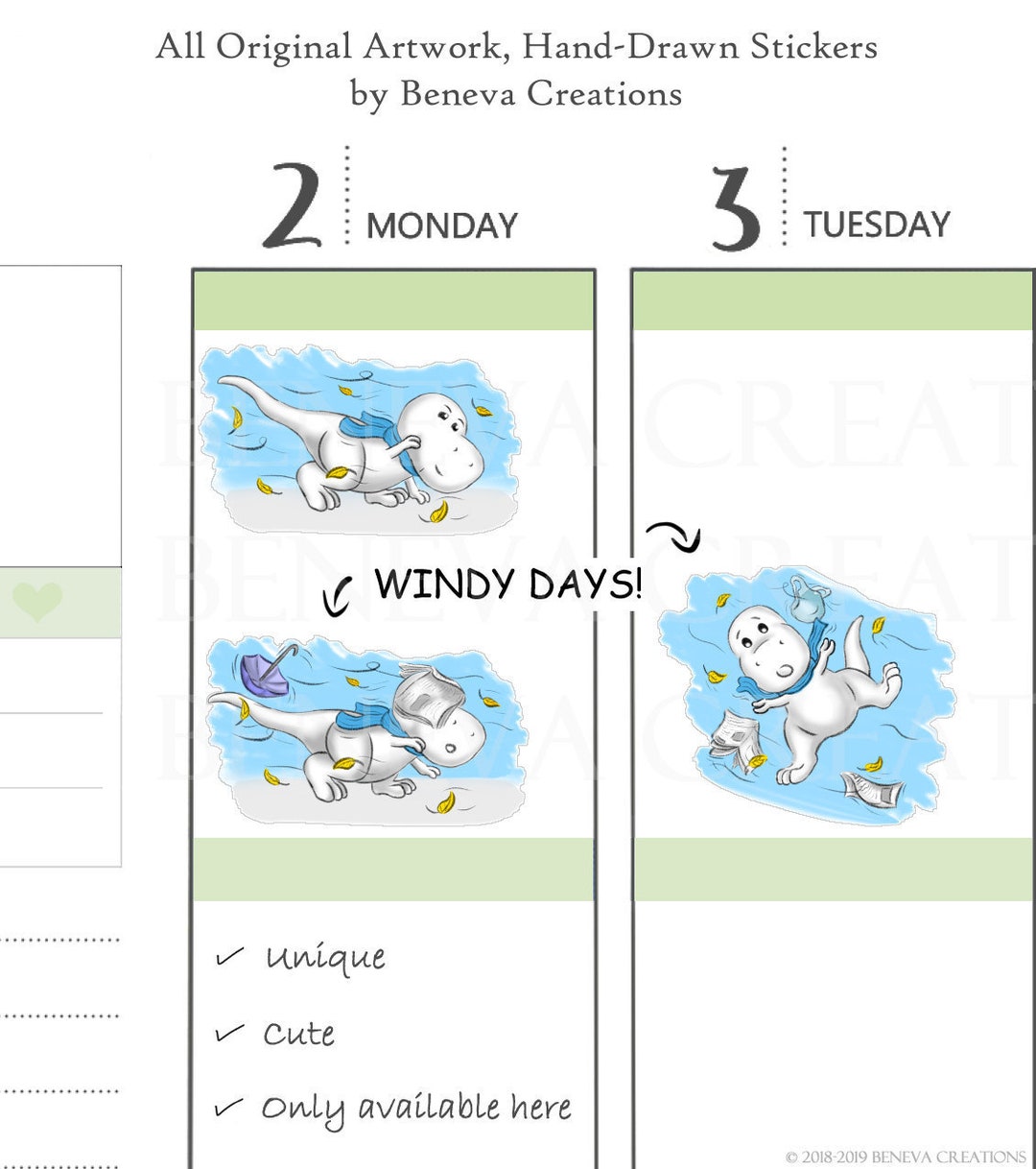 Wind Stickers - Windy Day Stickers -seasonal Stickers -weather Stickers ...