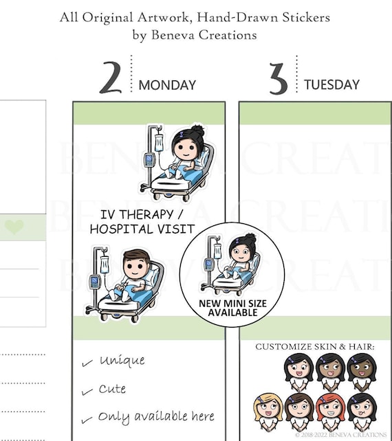 IV Therapy Stickers IV Bag-medical Stickers-hospital - Etsy