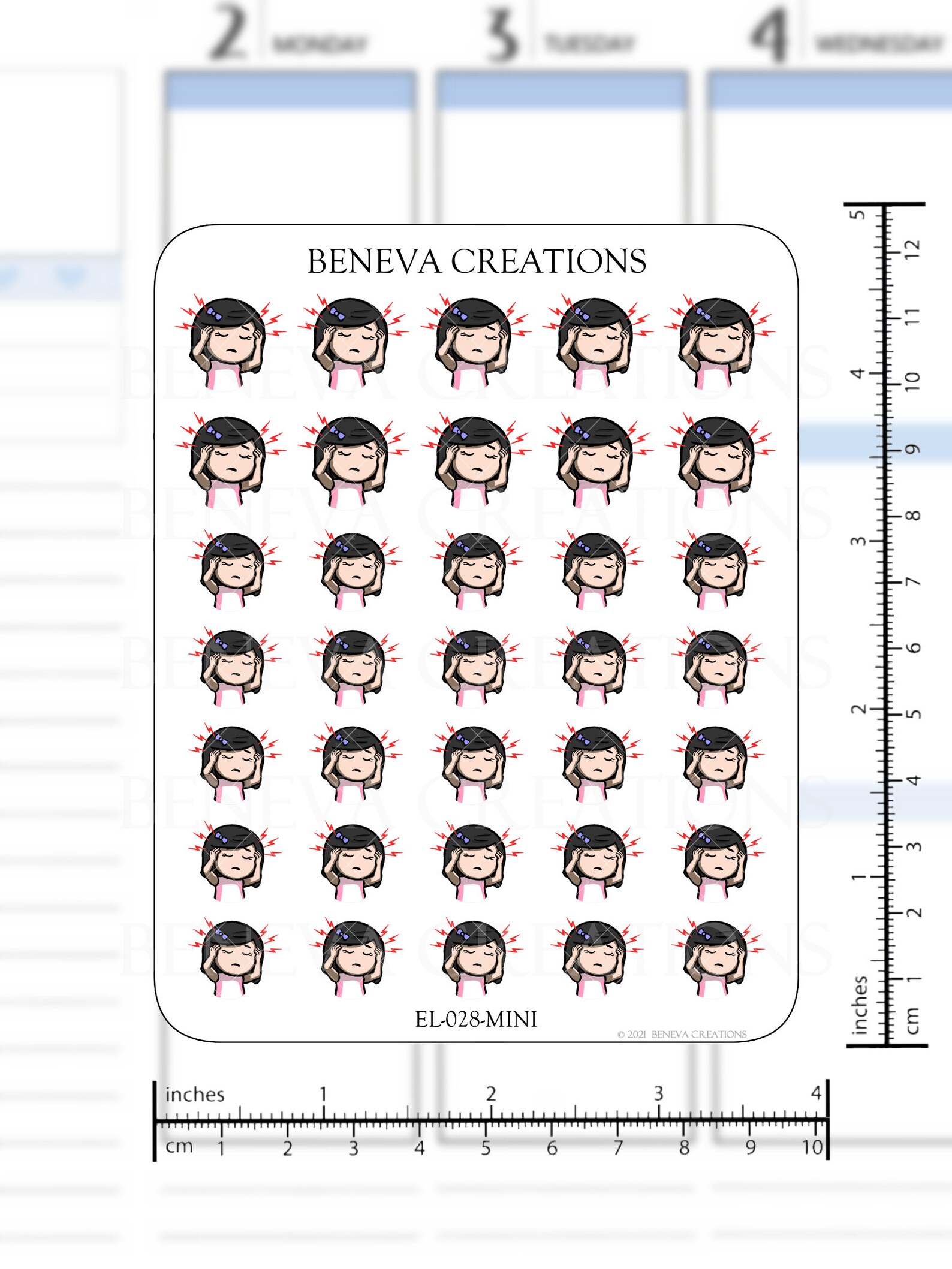 Headache Stickers Pain Stickers Migraine Stickers symptom - Etsy