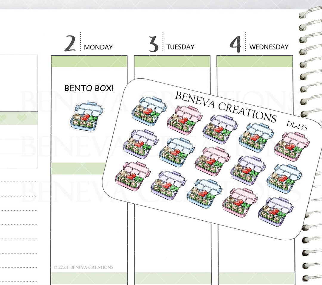 Bento Box Stickers -lunchbox Stickers- Lunch Stickers- Food Stickers ...