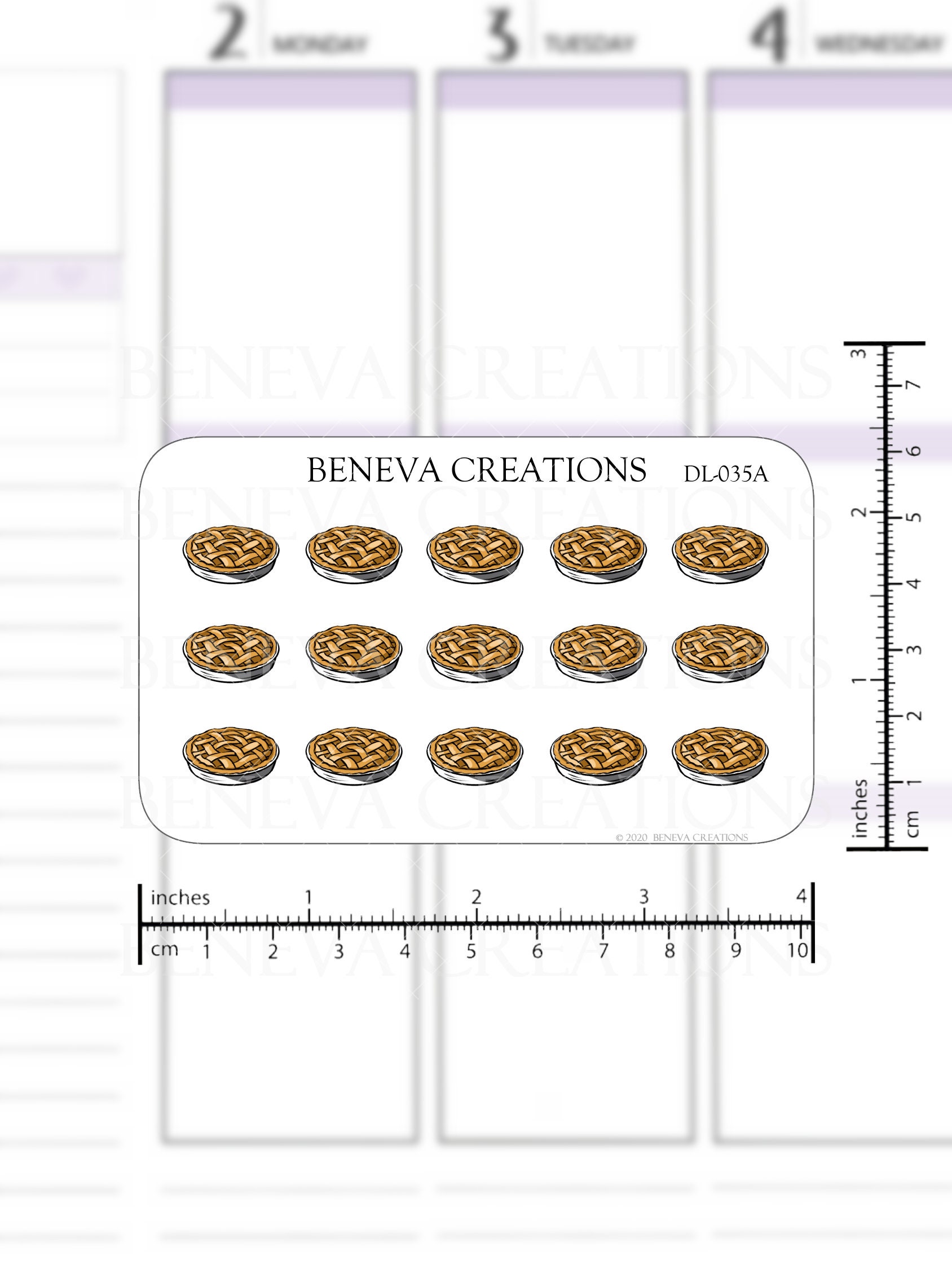 Lattice Pie Stickers-food Stickers-pastry Stickers Pie - Etsy