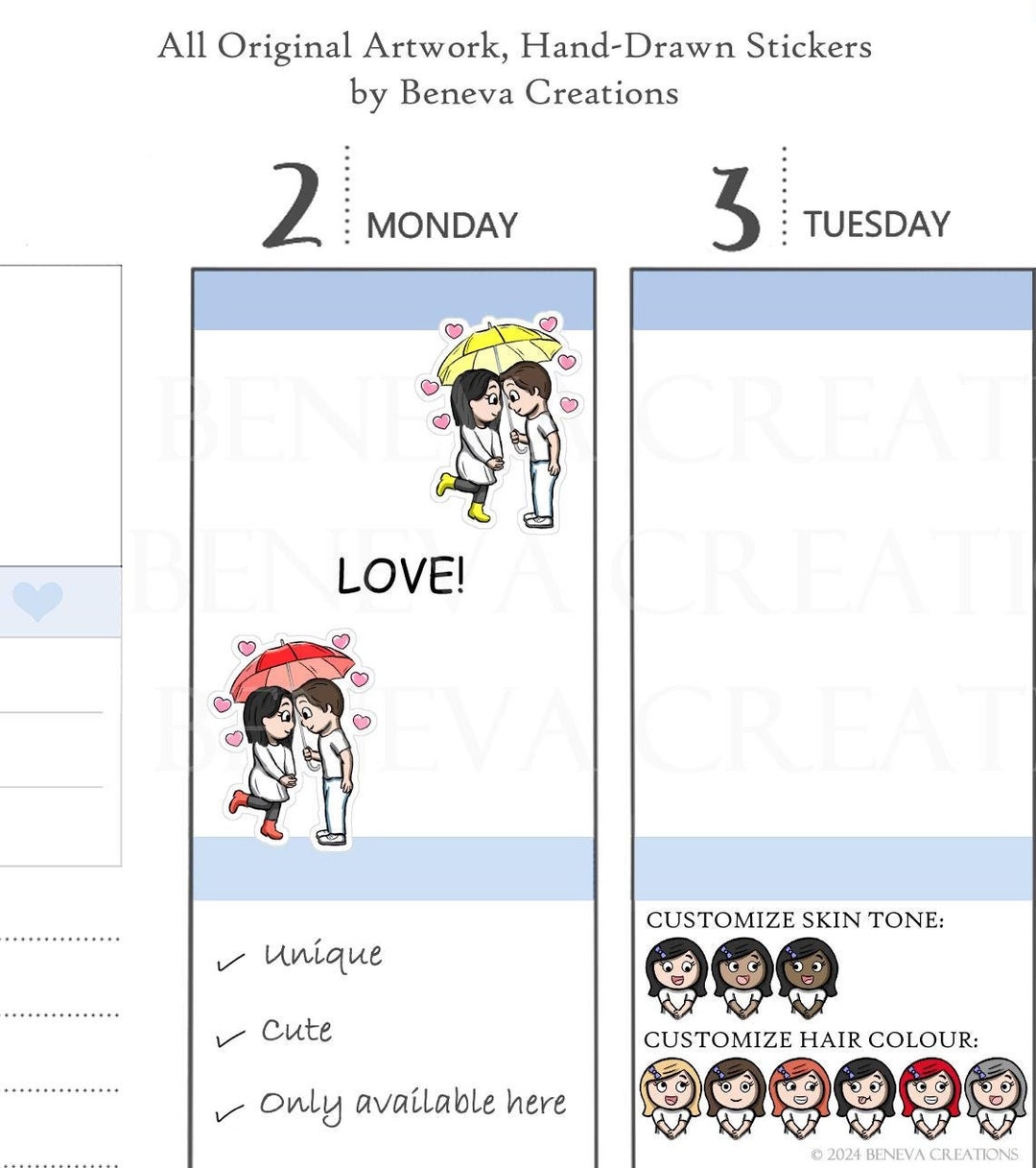 Couple in Love - Love Stickers - Dating Sticker - Date - Cute Couple ...