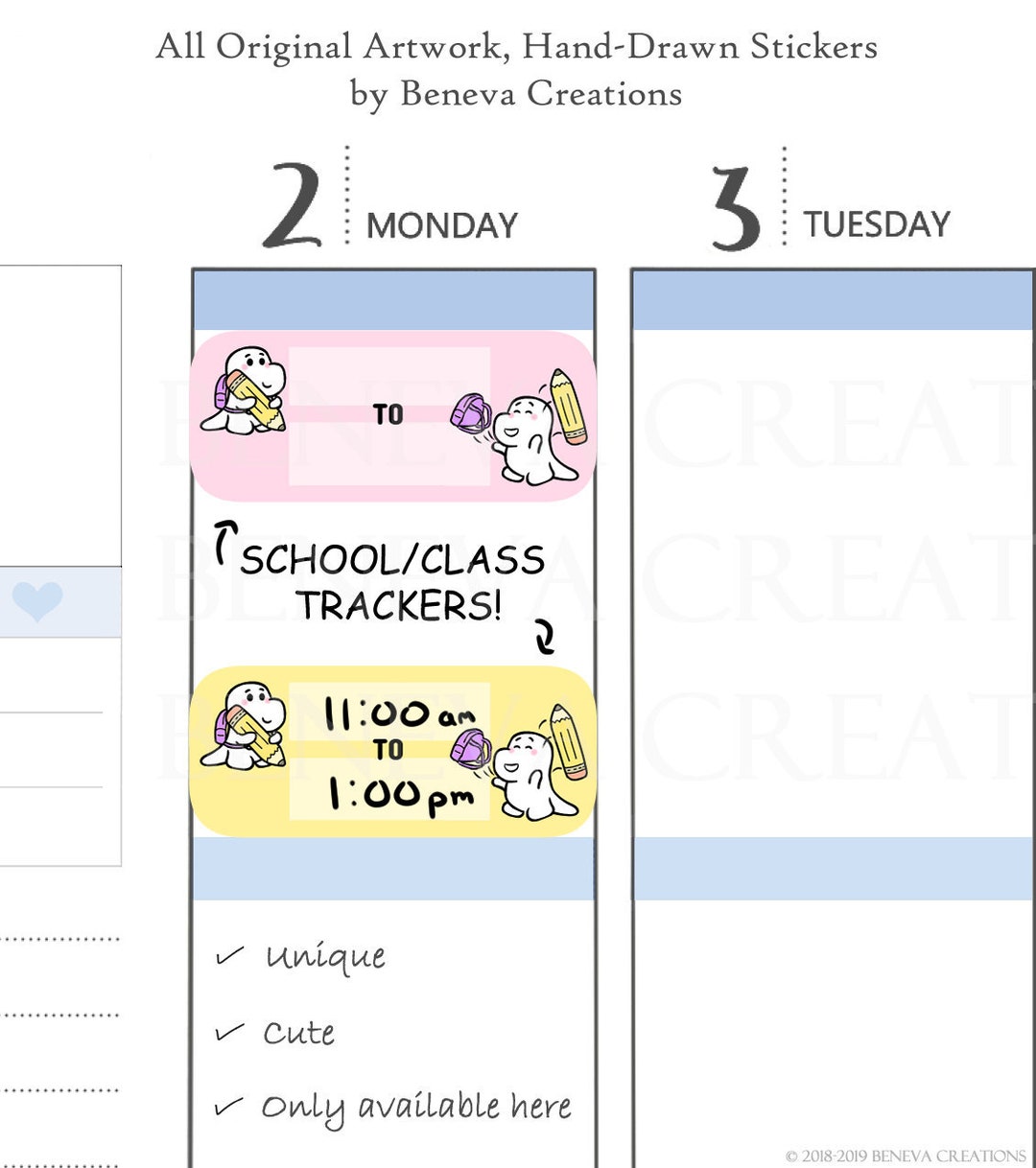 School Tracker Stickers-class Tracker-functional Stickers-planning ...