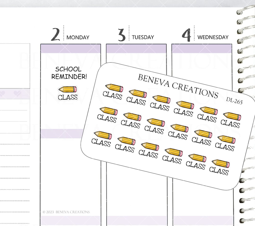 Class Stickers- Class Reminder Stickers-reminder Stickers-school ...