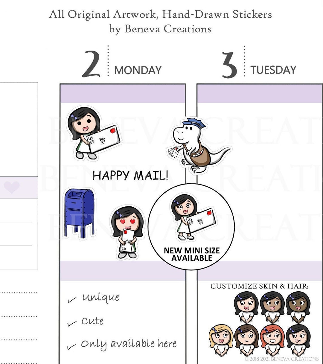 Mail Stickers - Envelope Stickers - Mail Box Stickers - Mail Delivery ...