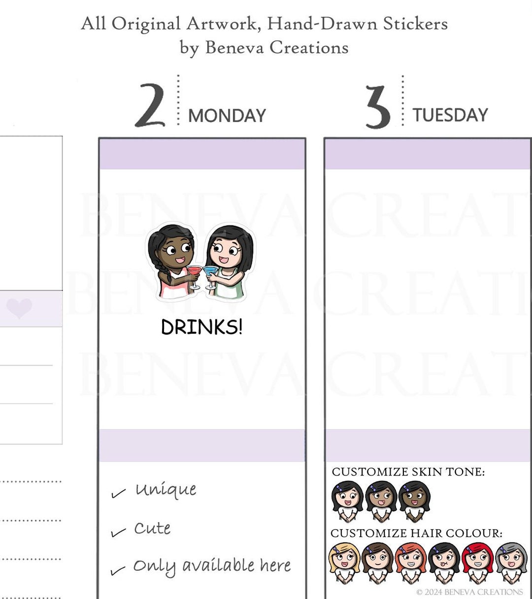 Drinks With a Friend Stickers - Girls' Night Out Stickers - Girl ...
