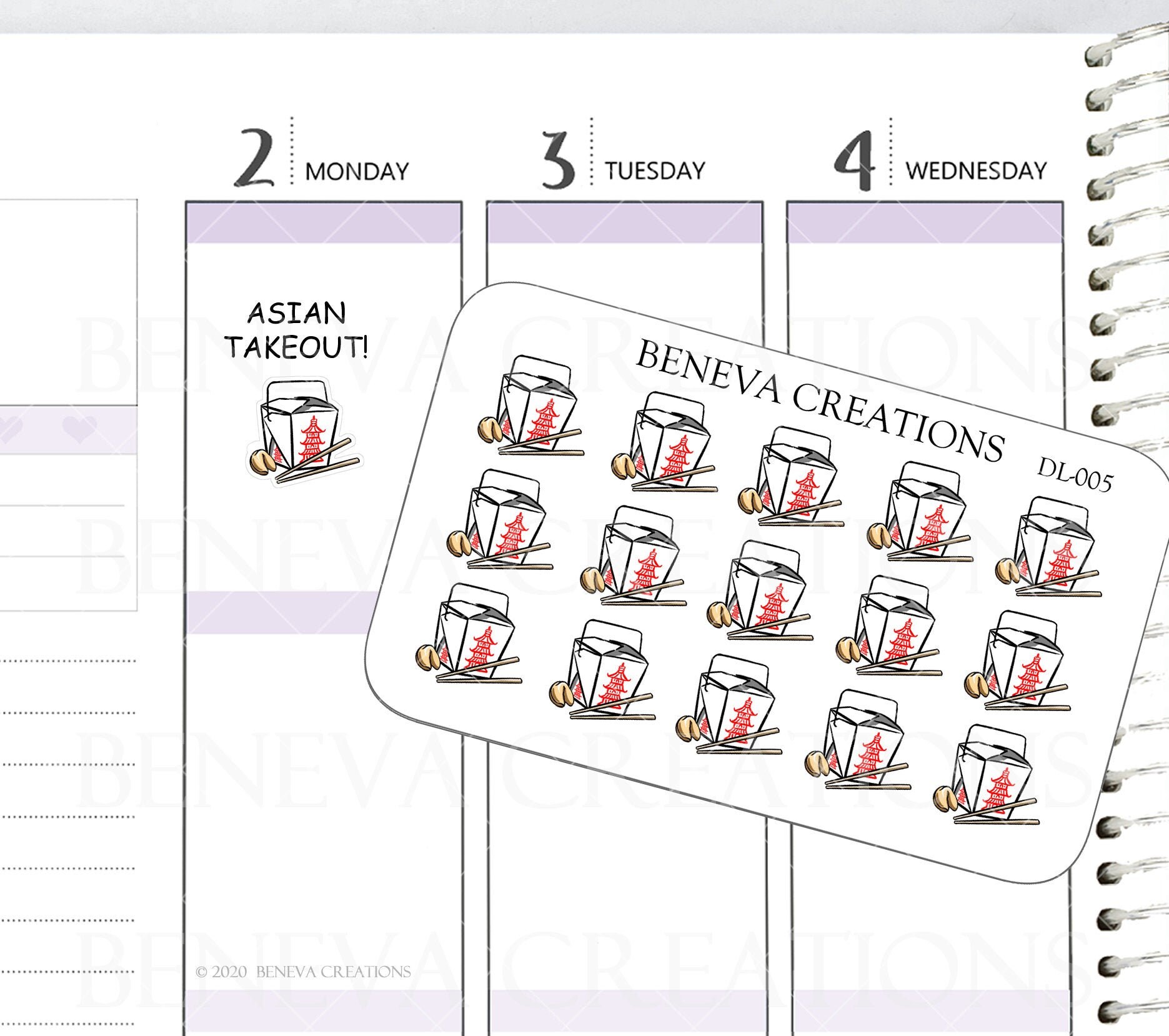 Asian Takeout Stickers Takeout Stickers Doodle Stickers | Etsy