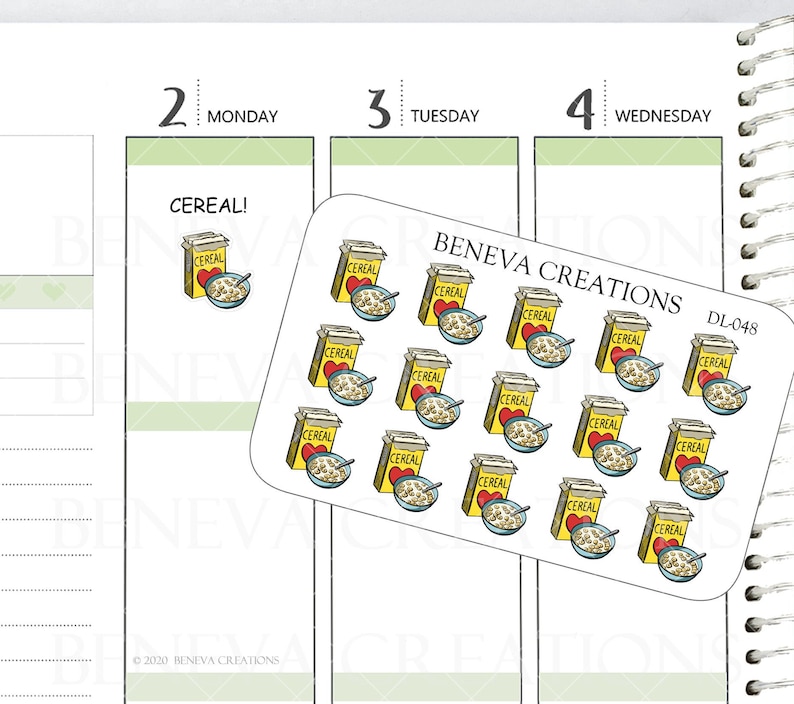 Cereal Stickers breakfast Stickers-cereal Box Stickers-food - Etsy