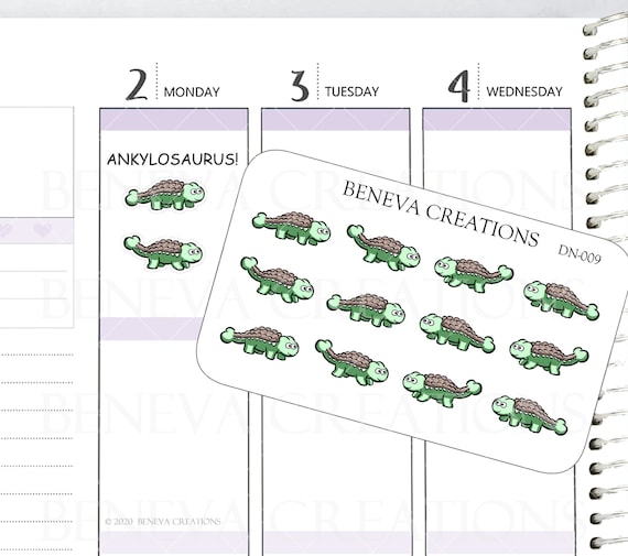 Ankylosaurus Stickers-Dinosaur Stickers-Ankylosaurus-Jurassic | Etsy