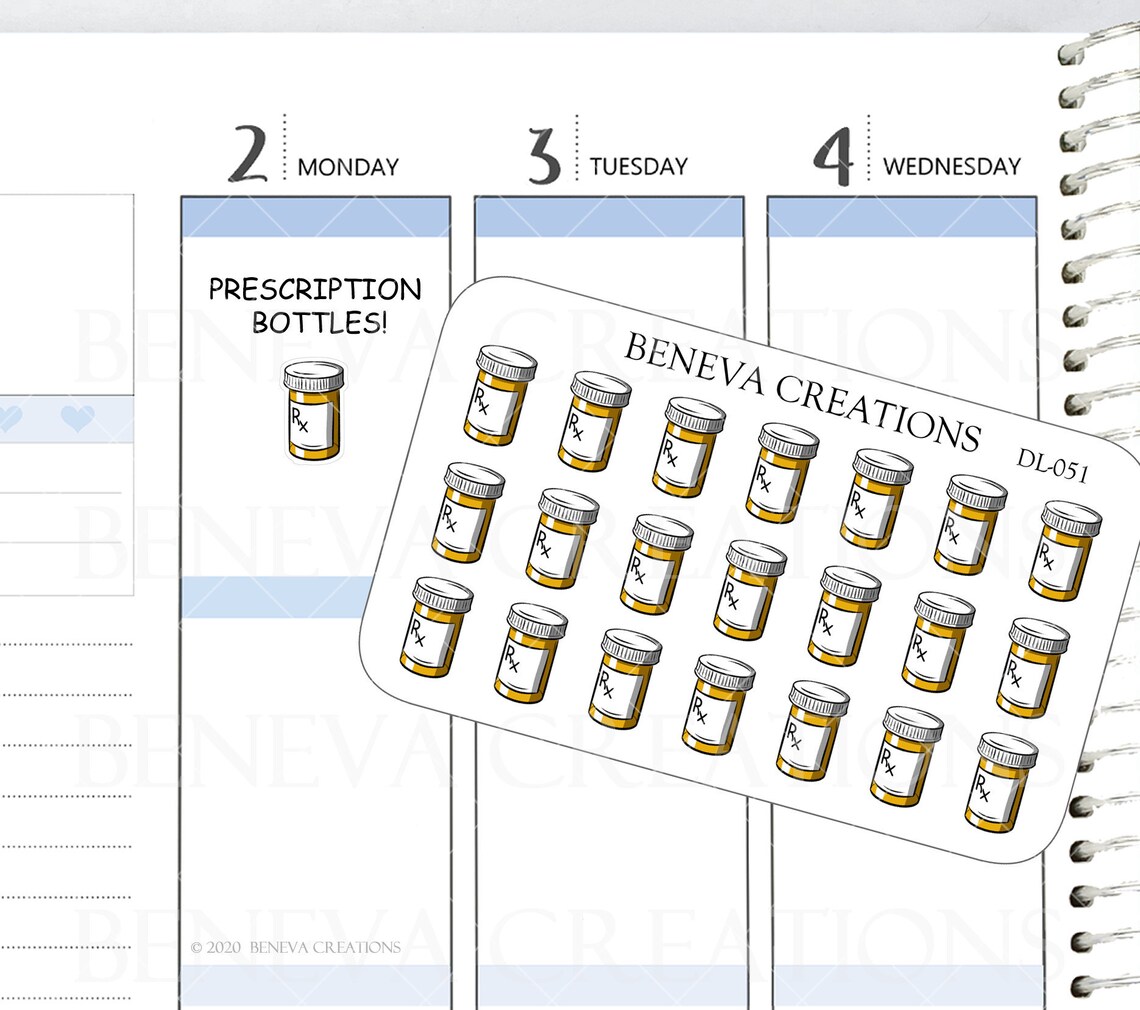 Pill Stickers- Medicine Stickers-rx Bottles-health Stickers ...