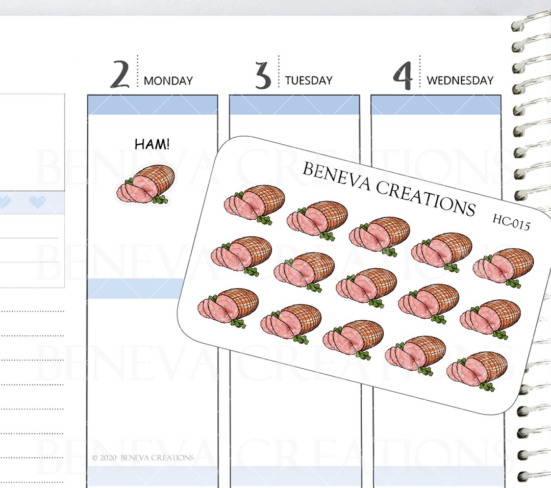 Ham Stickers-ham Dinner Stickers- Pork Stickers- Christmas Stickers ...