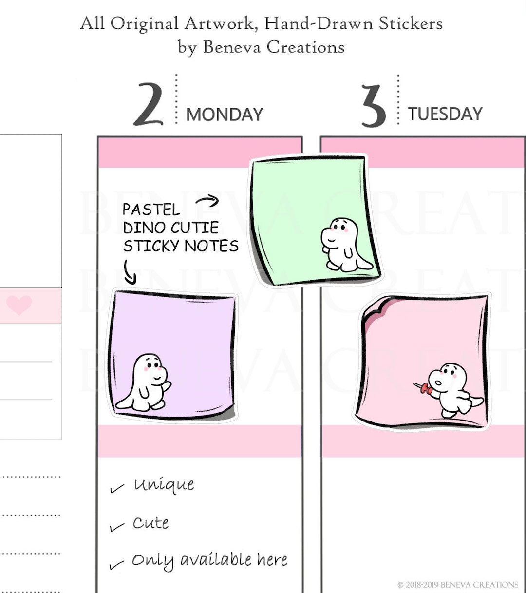 Pastel Sticky Notes Stickers Functional Stickers planning Stickers ...