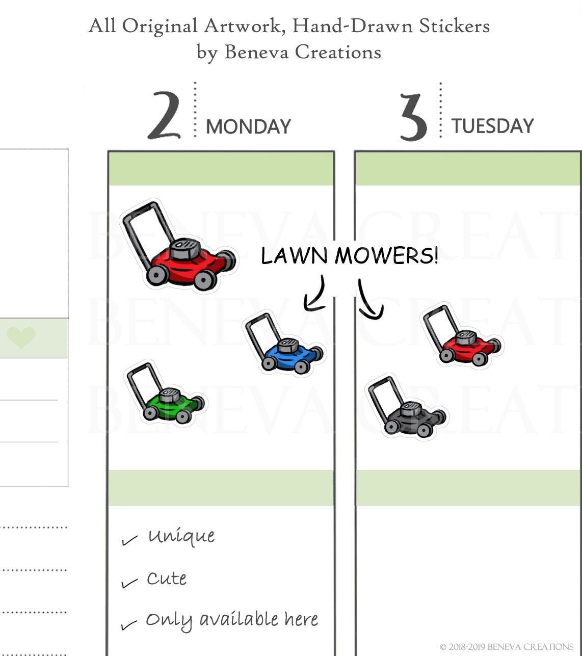 Lawn Mower Stickers Mower Stickers Mowing Stickers Chore | Etsy