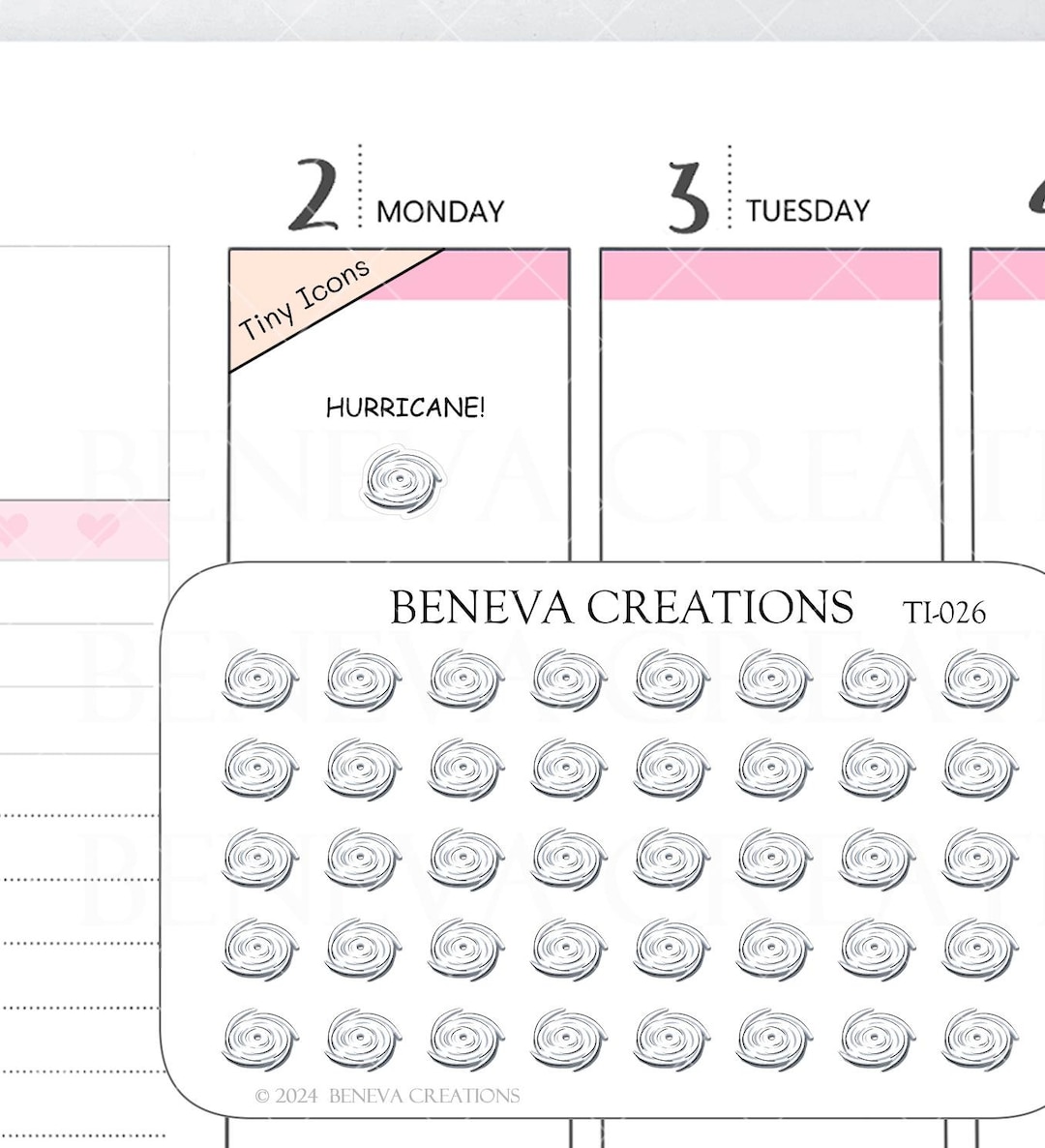 Tiny Hurricane Stickers - (TI-026) - Etsy