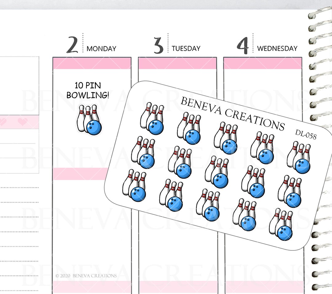 Bowling Stickers -ten Pin Bowling -sport Stickers - Bowling Ball ...