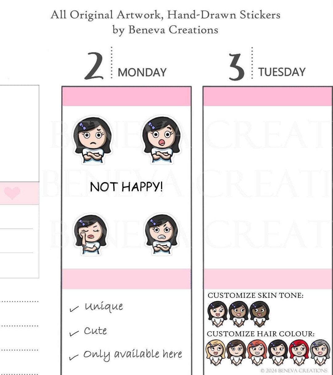 Disappointed Stickers - Frustrated Stickers - Emotion Stickers - Mood ...