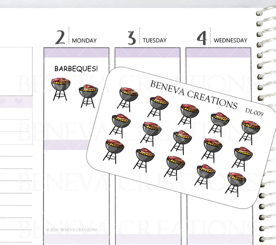 BBQ Stickers -grilling Stickers- Steak Stickers-burger Stickers-food ...