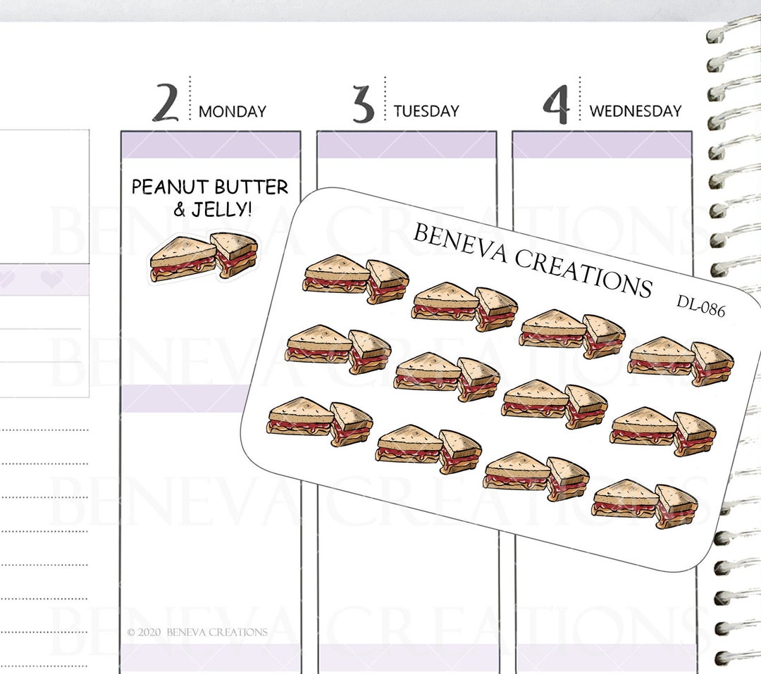 Peanut Butter and Jelly Stickers- Peanut Butter and Jam Stickers ...