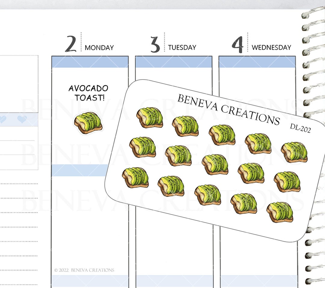 Avocado Toast Stickers - Breakfast Stickers- Food Stickers- Brunch ...