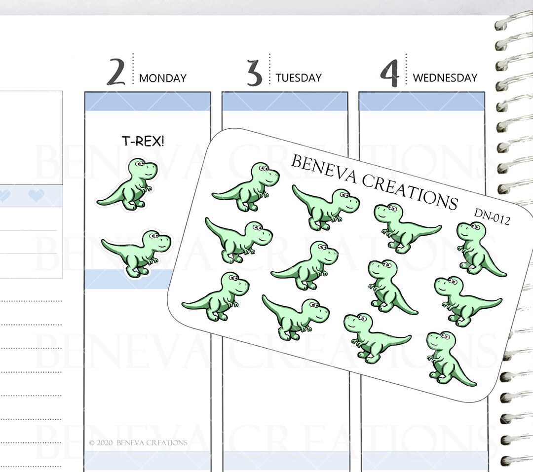 T-Rex Stickers-Dinosaur Stickers-Tyrannosaurus-Jurassic - Etsy España