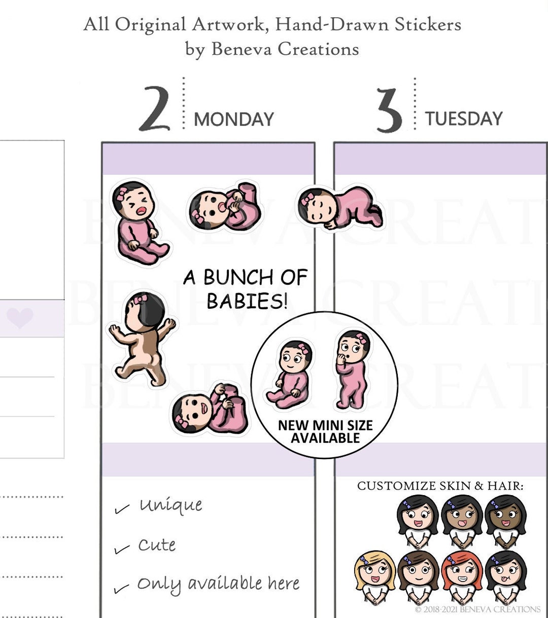 Bunch of Babies Stickers-baby Stickers-mom Life Stickers- Baby Stickers ...