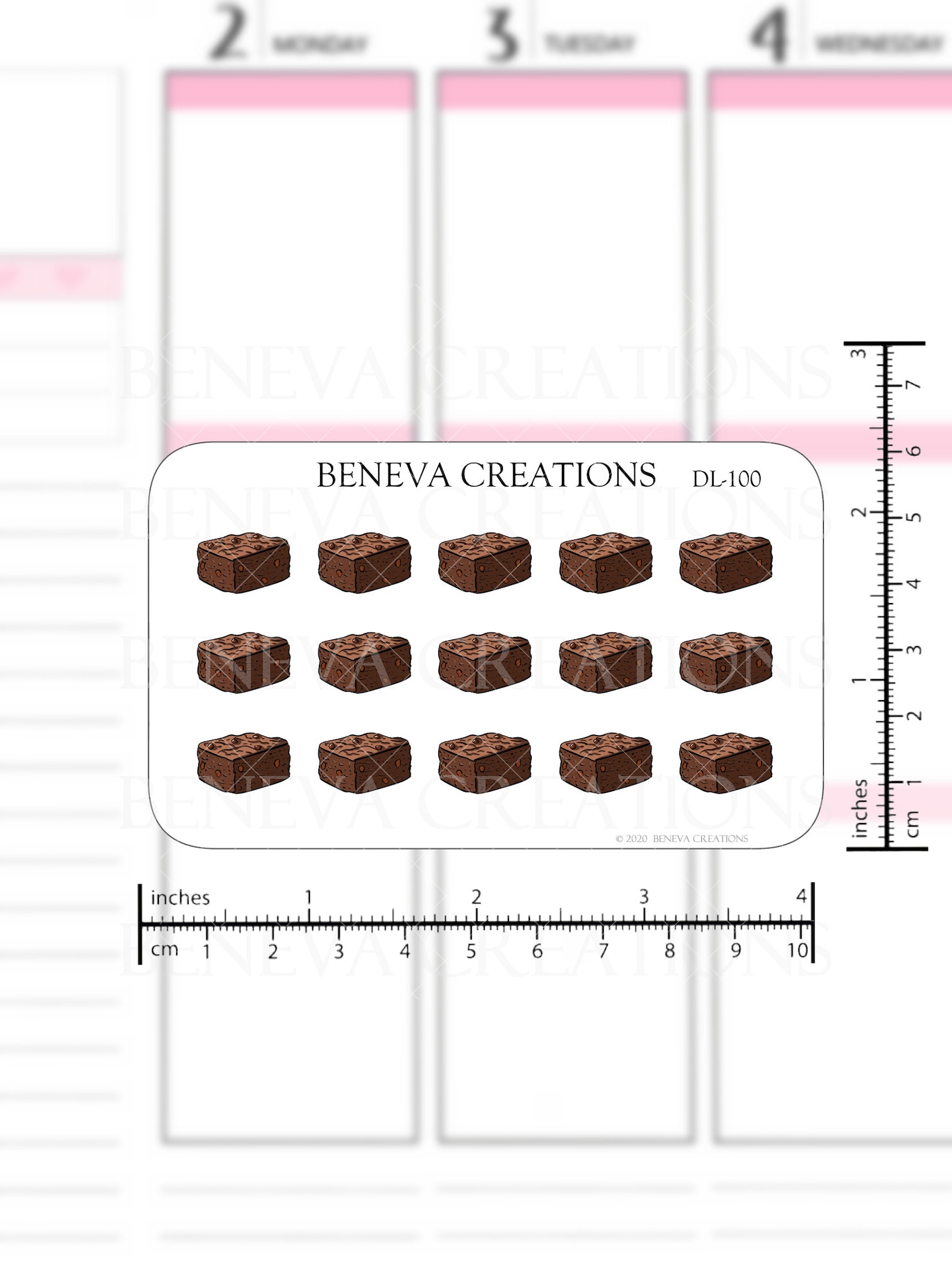 Brownie Stickers cake Stickers Chocolate Brownies - Etsy