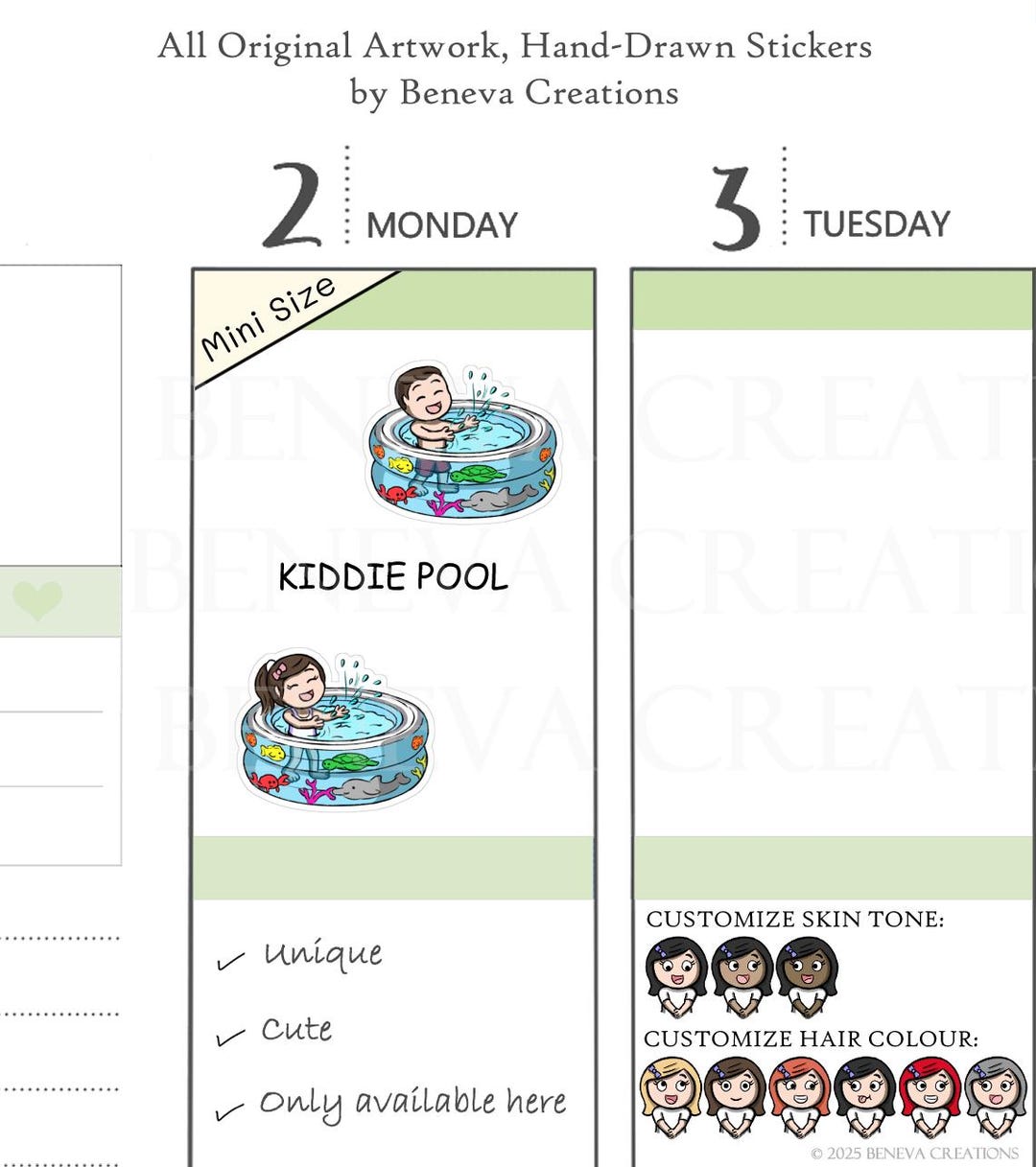 Kiddie Pool Stickers-pool Stickers-mom Life Stickers- Swimming Stickers ...