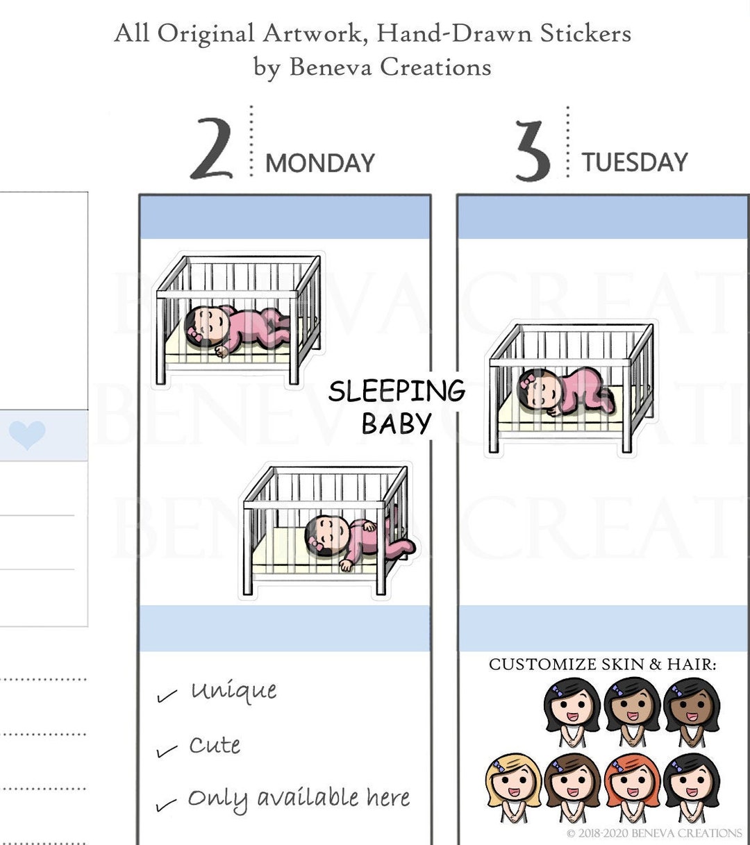 Baby Crib Stickers-baby Stickers-mom Life Stickers-nap Time Stickers ...