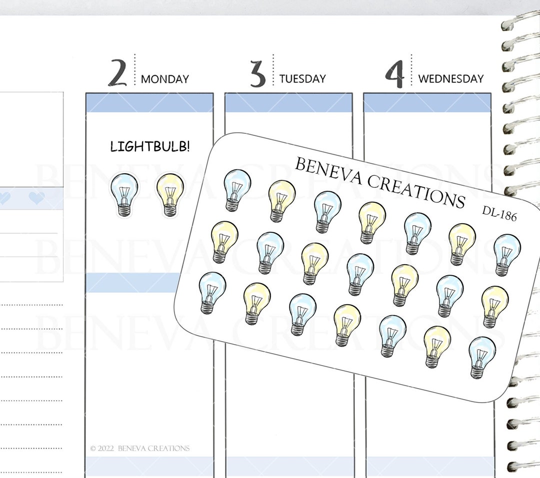 Light Bulb Stickers- Light Stickers- Idea Stickers -eureka Stickers ...