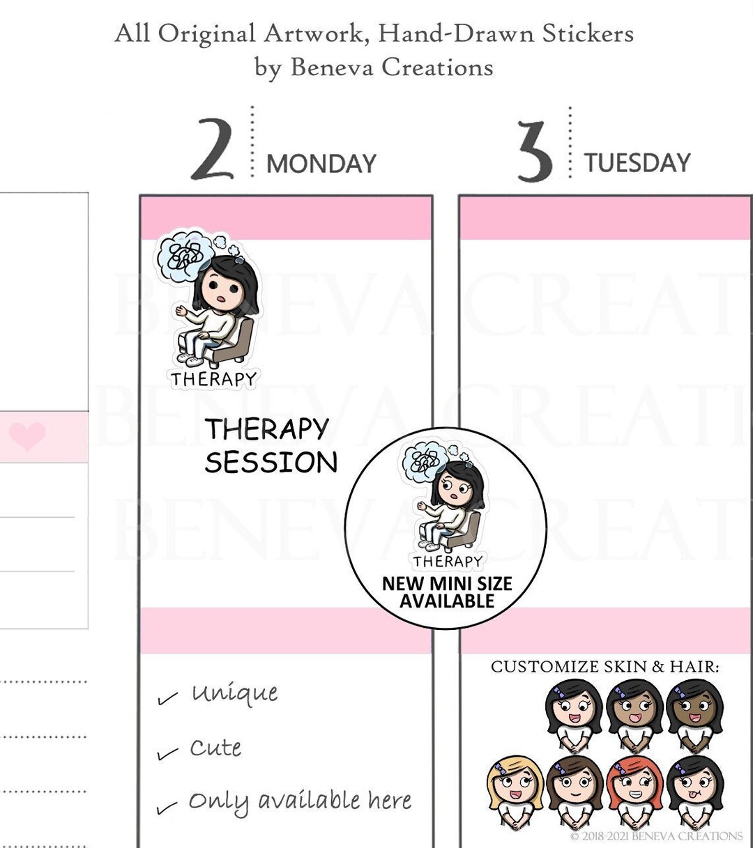 Therapy Stickers Health Stickers medical Stickers Mental Health ...