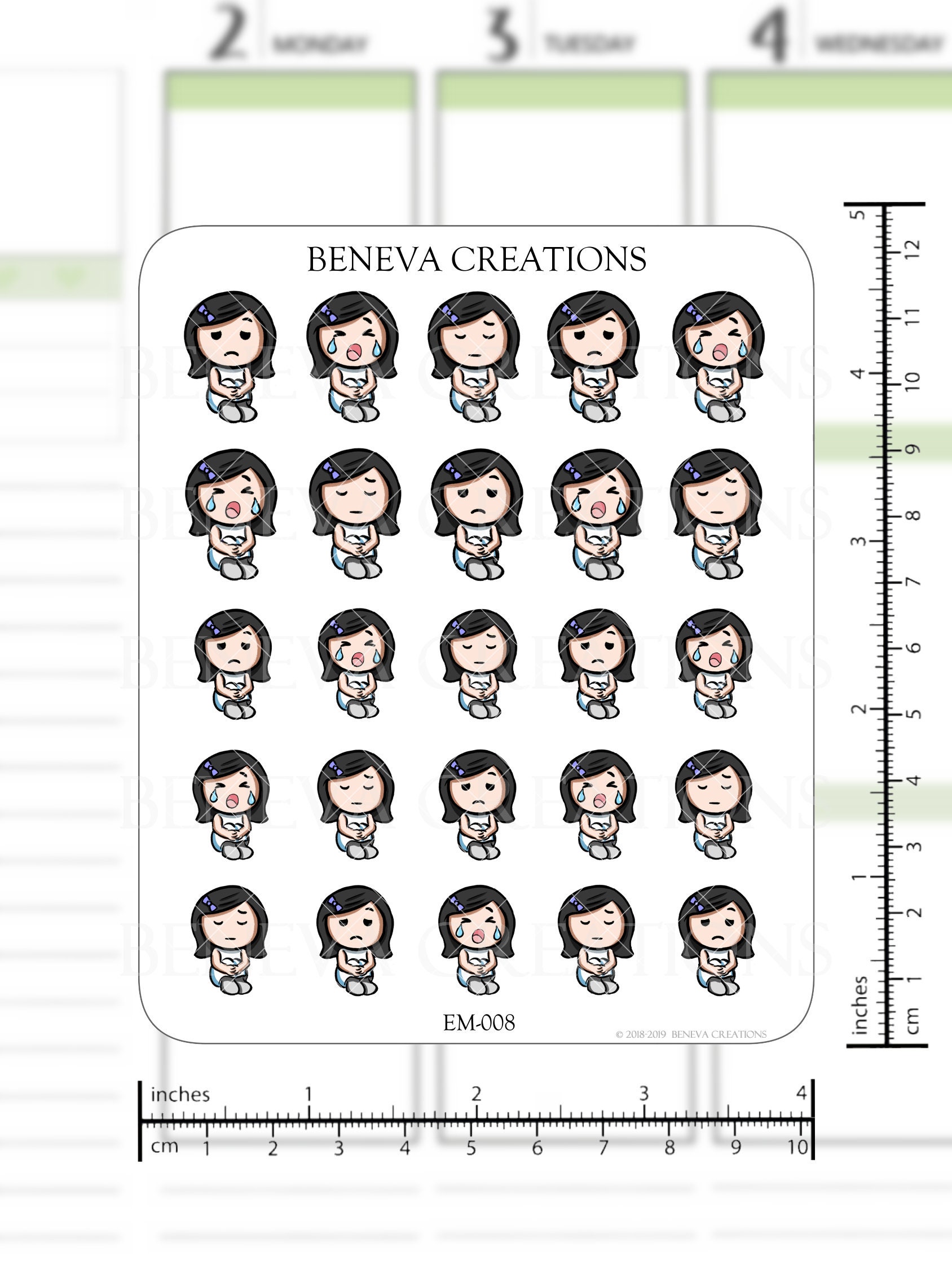 Sad Stickers Crying Stickers Unhappy Stickers period - Etsy Canada