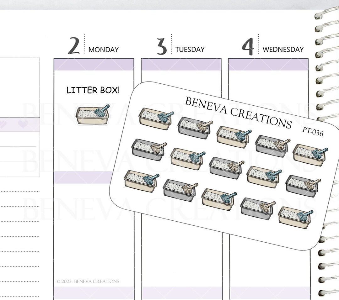 Litter Box Stickers -pet Stickers- Kitty Litter Stickers - Cat Litter ...