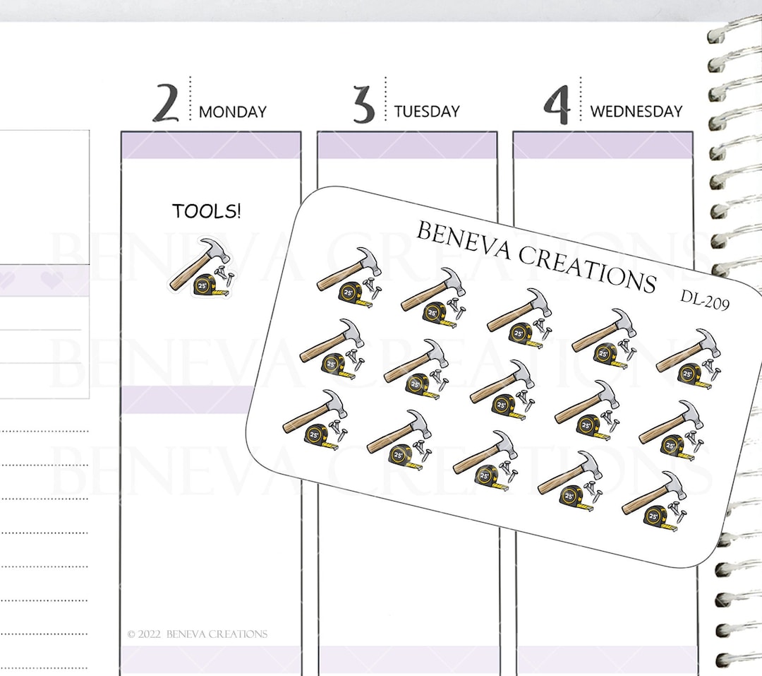 Tool Stickers- Home Repair Stickers- Hammer Stickers- Nail Stickers ...