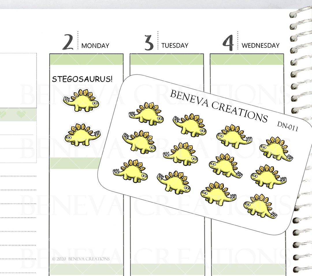 Stegosaurus Stickers-dinosaur Stickers- Stegosaurus-jurassic Stickers ...